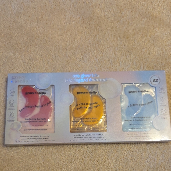 grace & stella | Skincare | Grace Stella Eye Glow Trio With Pink Yellow ...